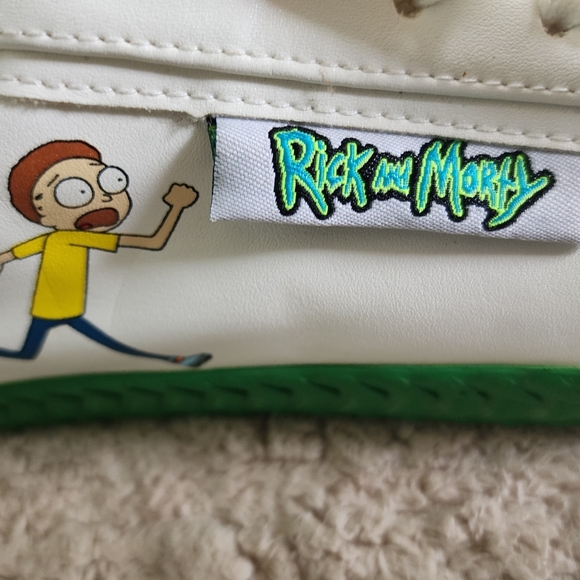 Ground Up | Shoes | Rick And Morty White And Green Sneakers | Poshmark